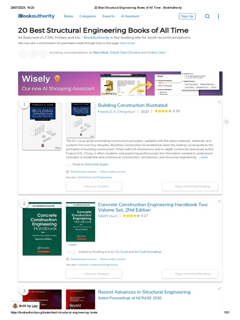 20 Best Structural Engineering Books of All Time: Building Construction ...