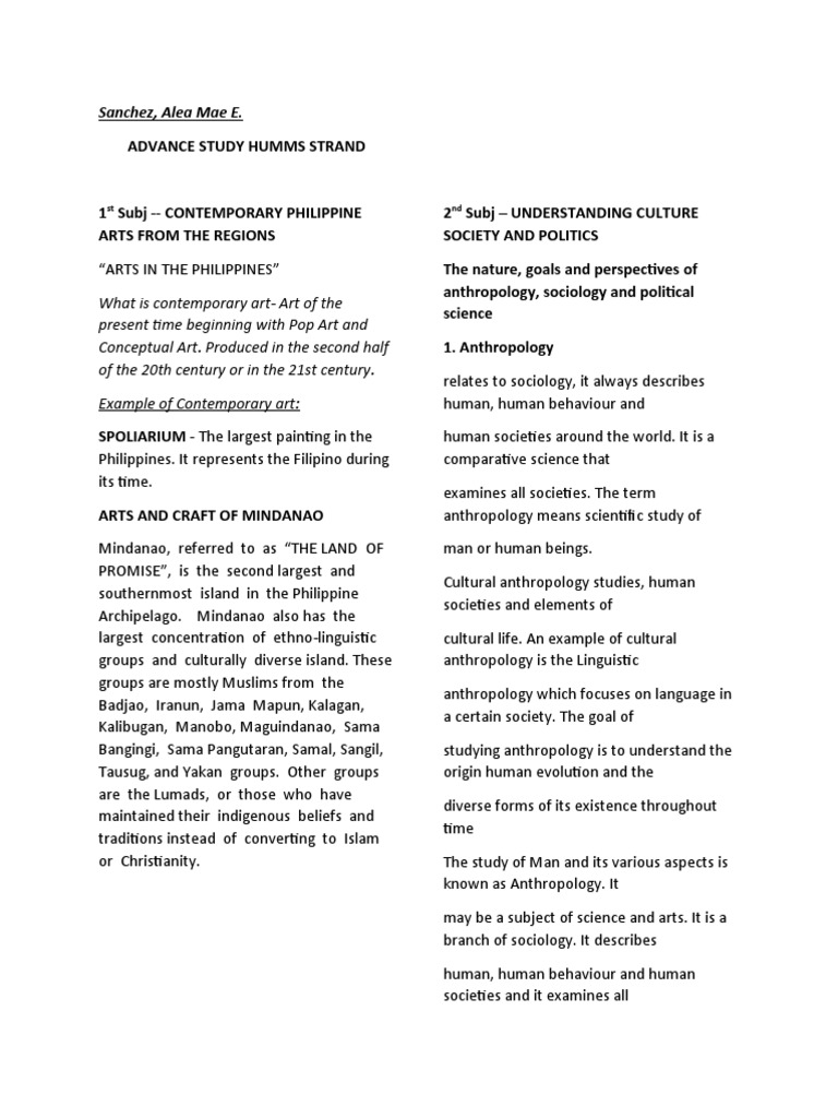 Advance Study-Humms | PDF | History | Religion & Spirituality