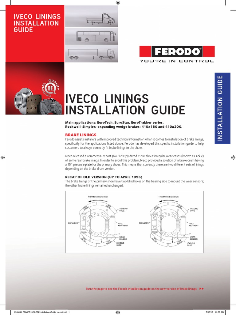 Installation-Guide-Iveco-brake-linings | PDF