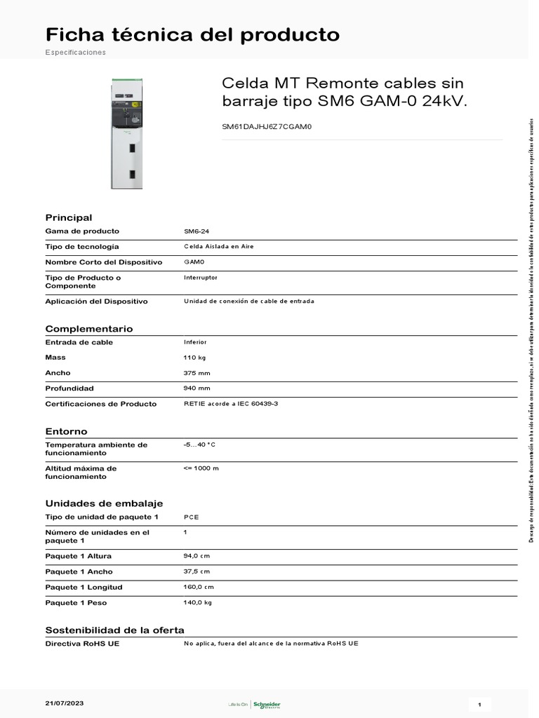 SM6-24kV SM61DAJHJ6Z7CGAM0 | PDF