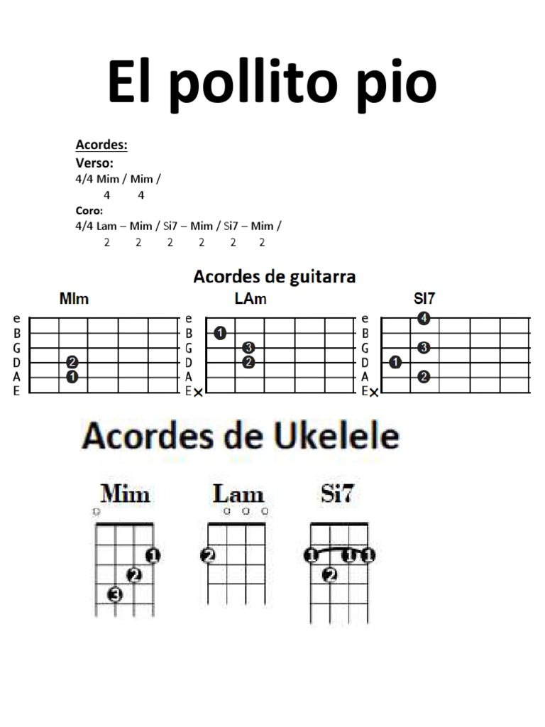 2° El Pollito Pio (Guia Acordes) | PDF