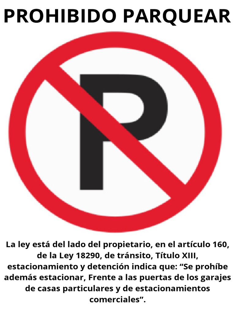 prohibido parquear | PDF