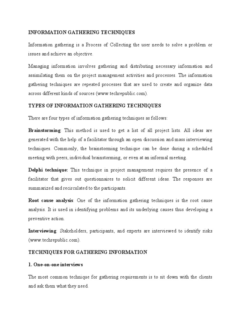 information gathering | PDF