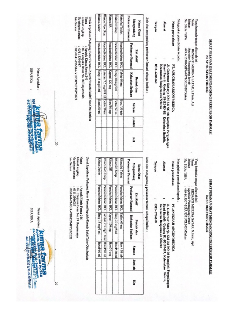 SP Prekursor Contoh | PDF