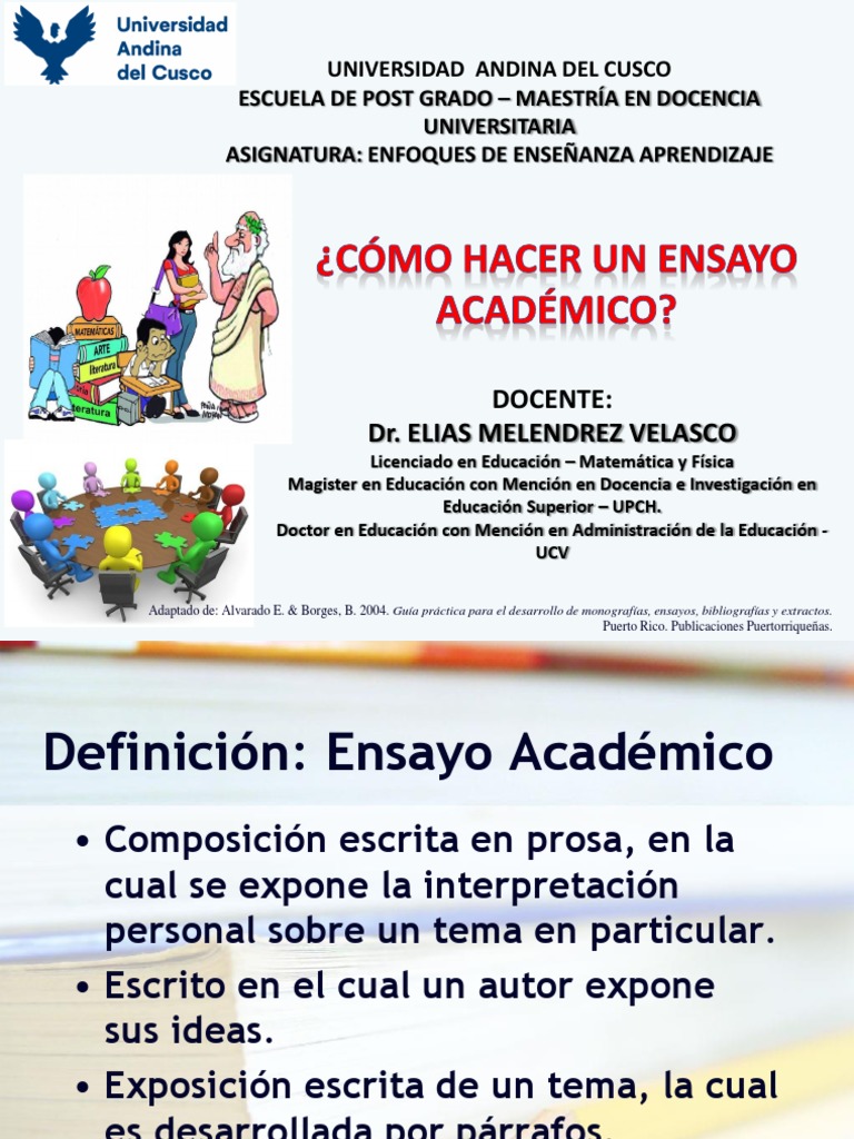 Cómo Escribir un Ensayo Académico | PDF
