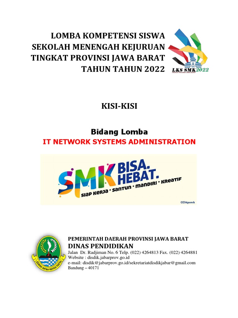 Kisi-kisi - It Network System - Lks Jabar 2022 (1) | PDF
