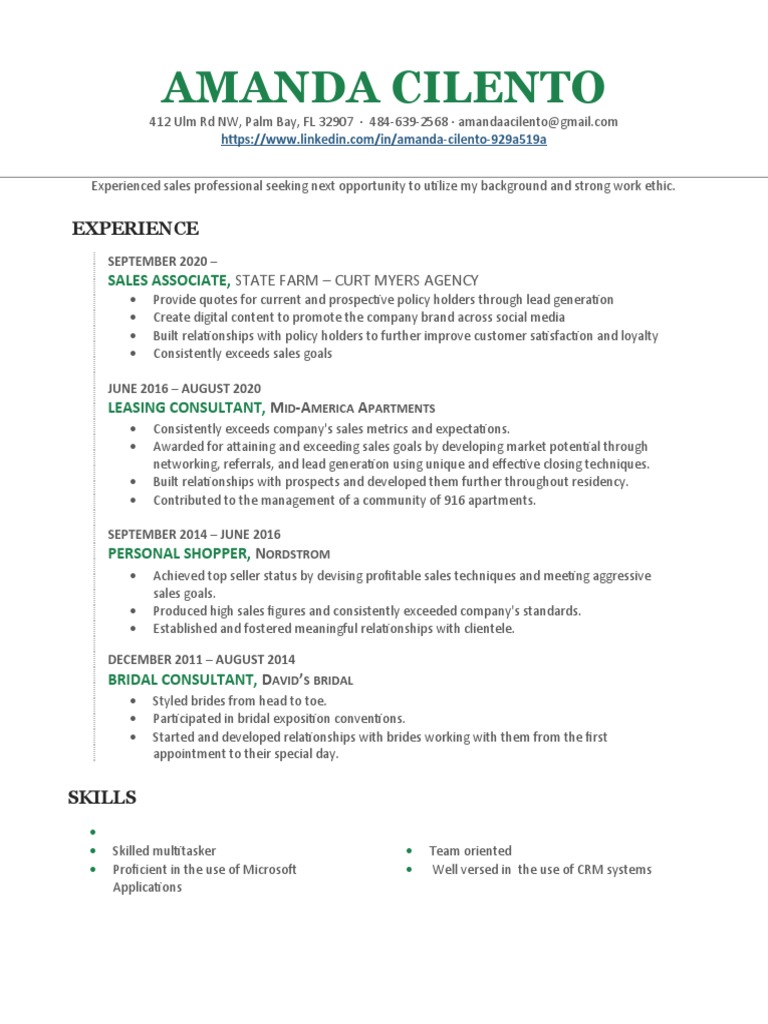 amanda resume draft | PDF