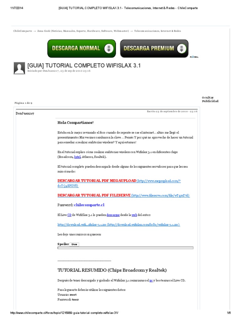 (Guia) Tutorial Completo Wifislax 3 | PDF