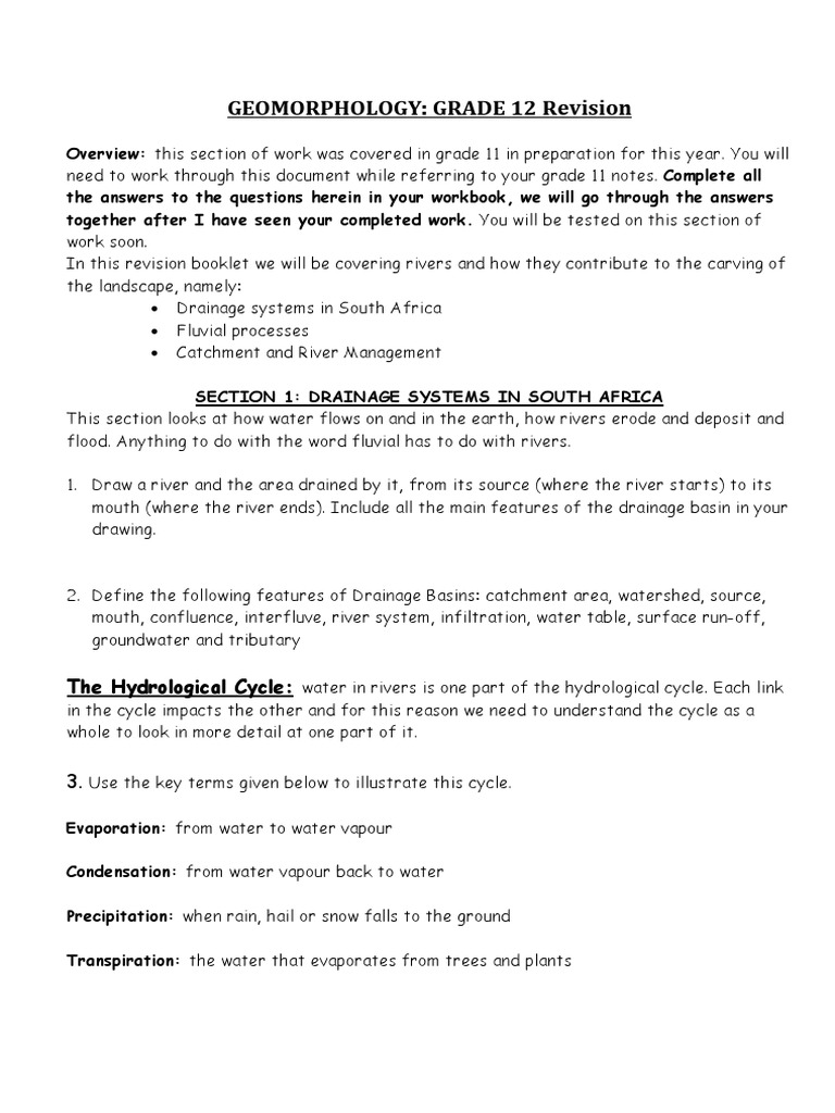 Geomorphology Notepack Final | PDF