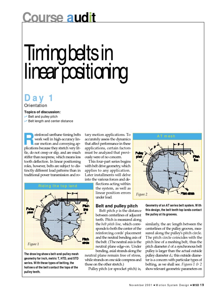 Timing Belts in Linear Positioning Orien | PDF | Belt (Mechanical) | Geometry