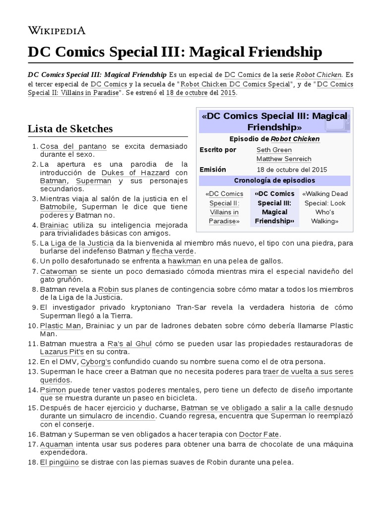 DC Comics Special III Magical Friendship | PDF