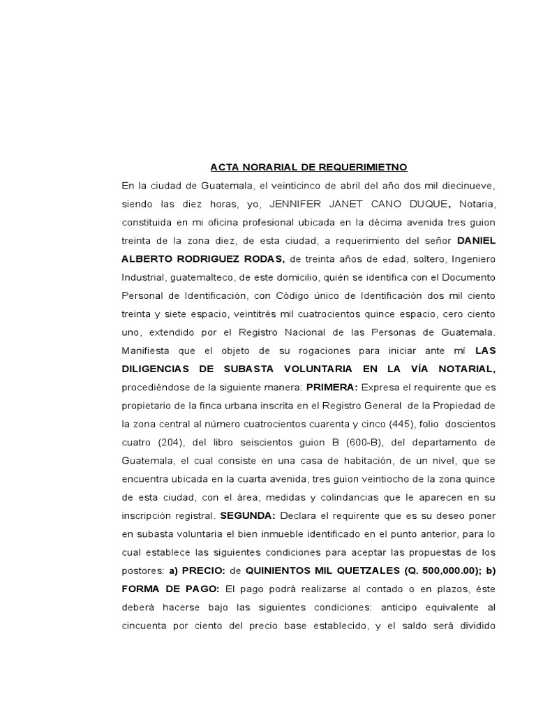 1 Acta Notarial De Requerimiento 11886 Pdf