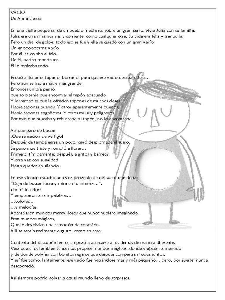 El vacío de Anna Llenas: Un cuento mágico | PDF