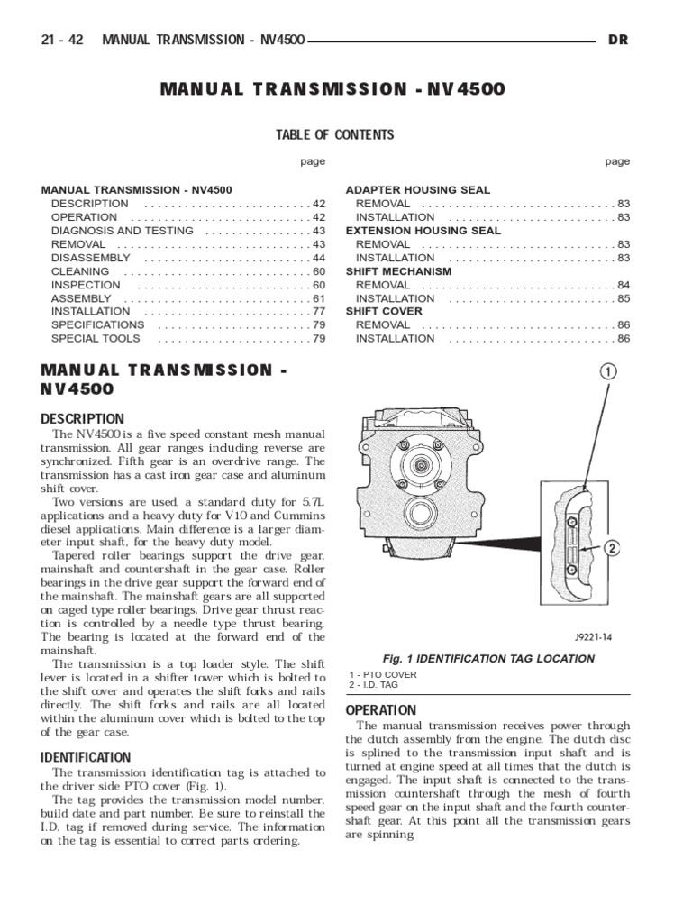 2003 NV5600 Service Manual | PDF | Manual Transmission | Transmission ...
