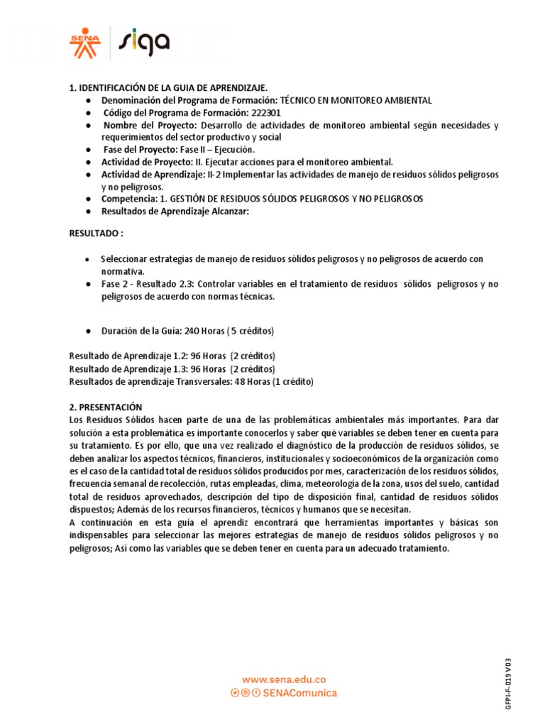 1 Guia Monitoreo Ambiental R2 | PDF | Residuos