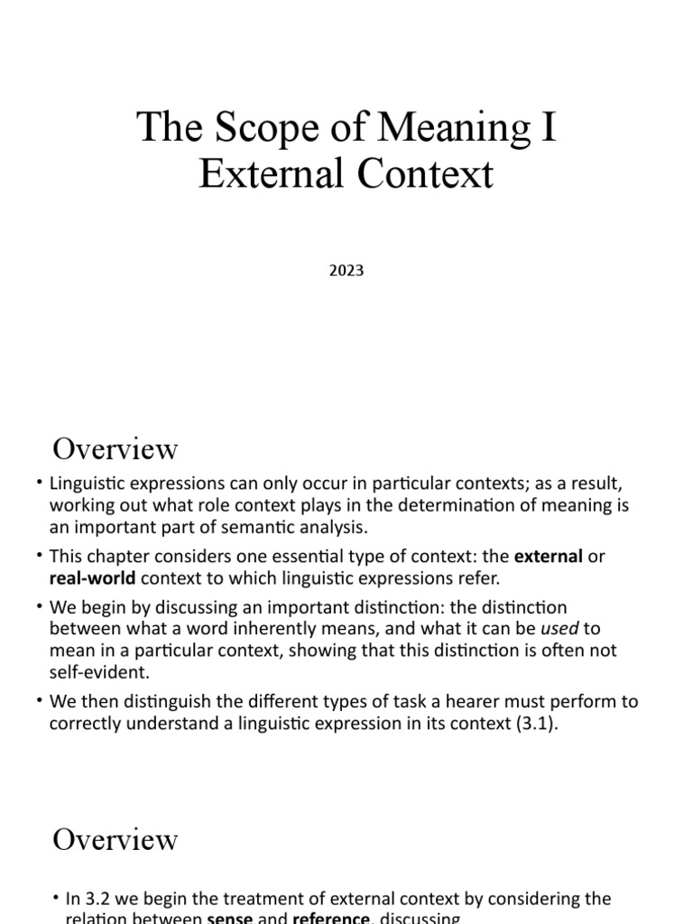 Chapter 3 Semantics | PDF