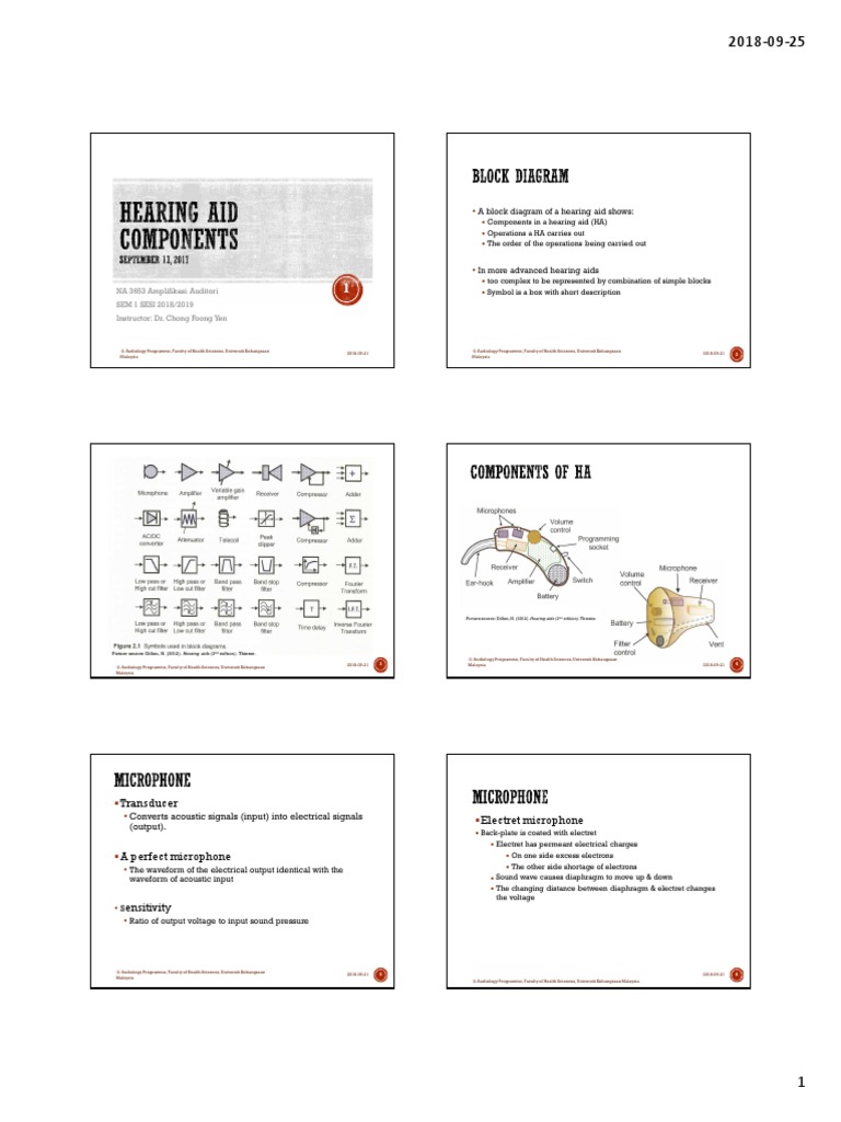 Hearing Aid Components | PDF | Microphone | Hearing Aid