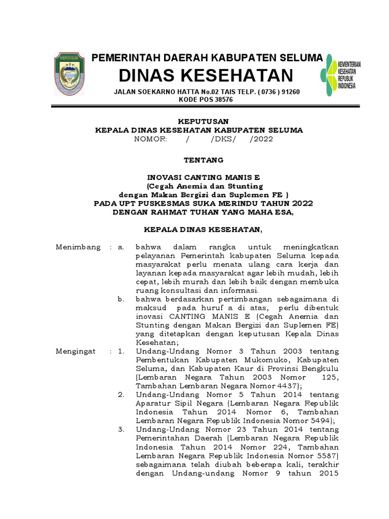 Inovasi CANTING MANIS E Seluma 2022 | PDF