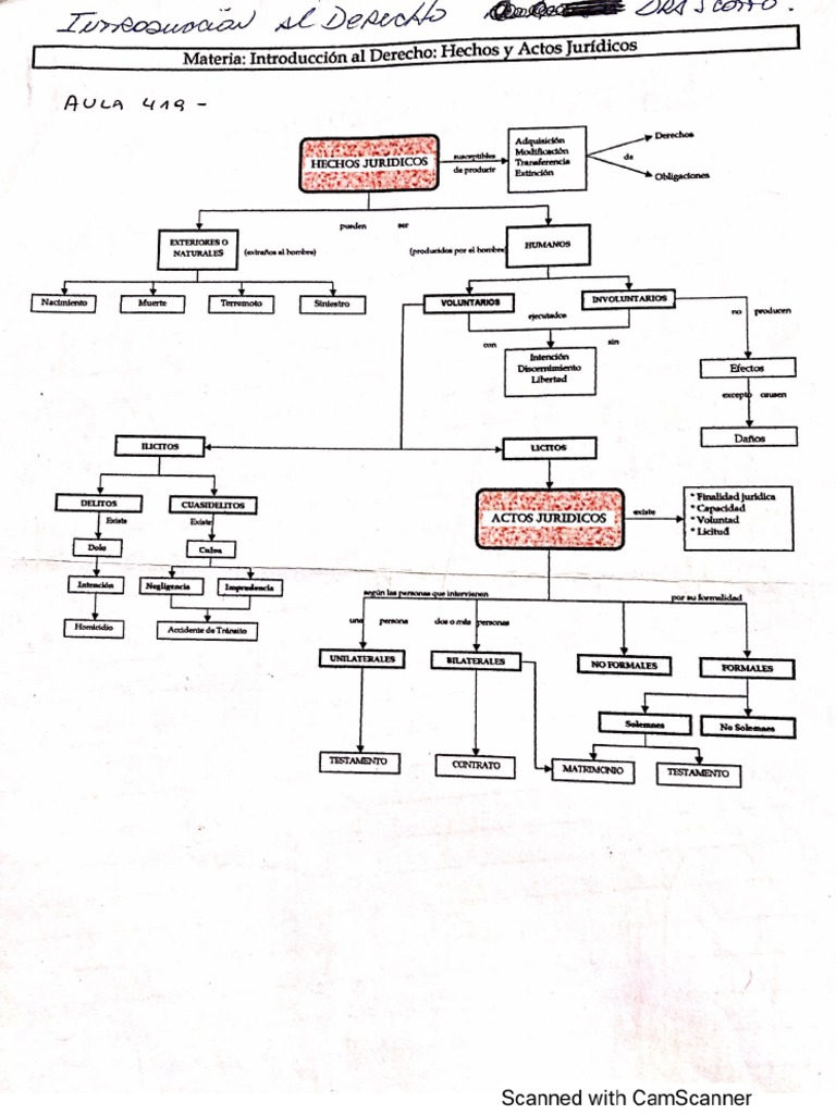Hechos y Actos Jurídicos (Cuadro Sinóptico) | PDF Hechos y Actos Jurídicos (Cuadro Sinóptico) | PDF