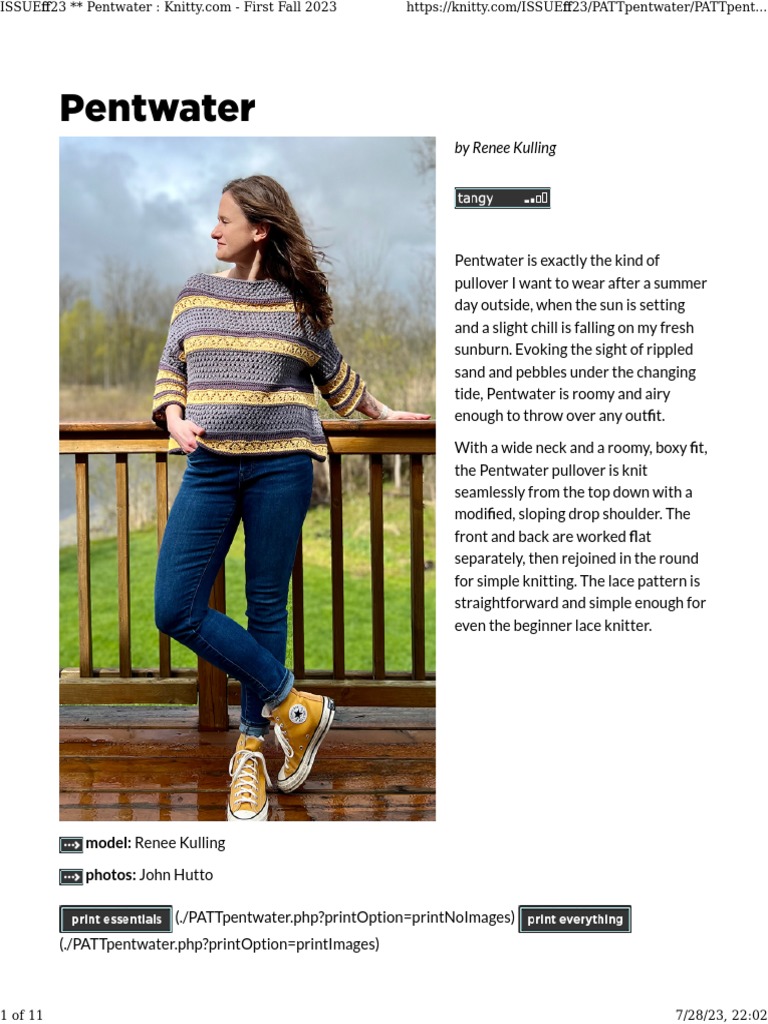 ISSUEff23 Pentwater Knitty - Com - First Fall 2023 | PDF