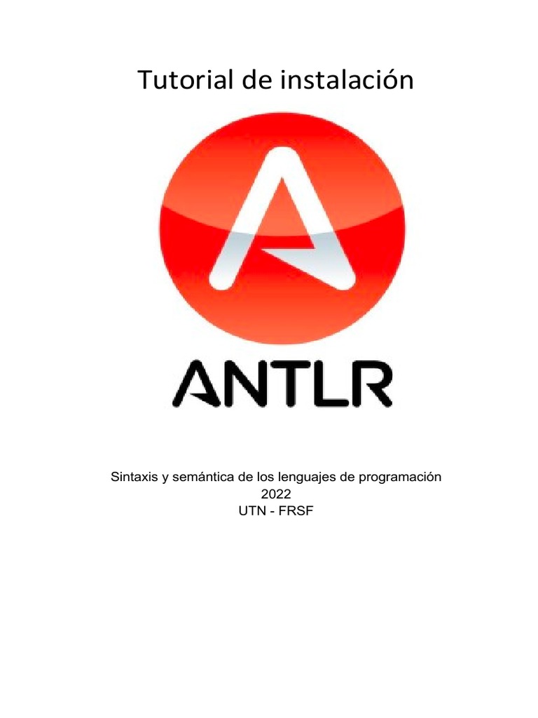 Tutorial ANTLR | PDF | Lenguaje de programación | Java (lenguaje de programación)