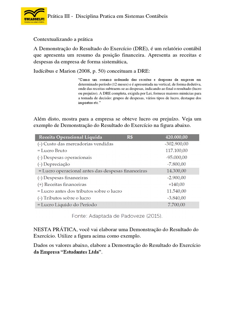 Pratica III Profiss | PDF