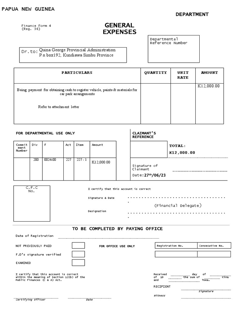 General Expense Claim Form 4 | PDF | Economies | Money