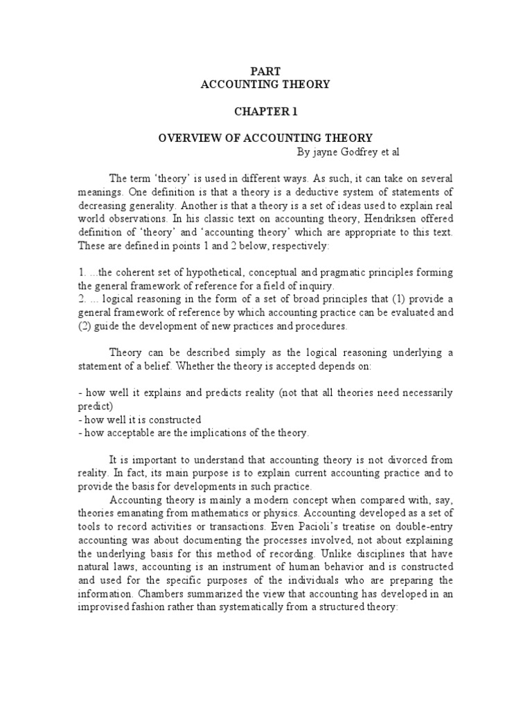 Perspectives on Accounting Theory | PDF
