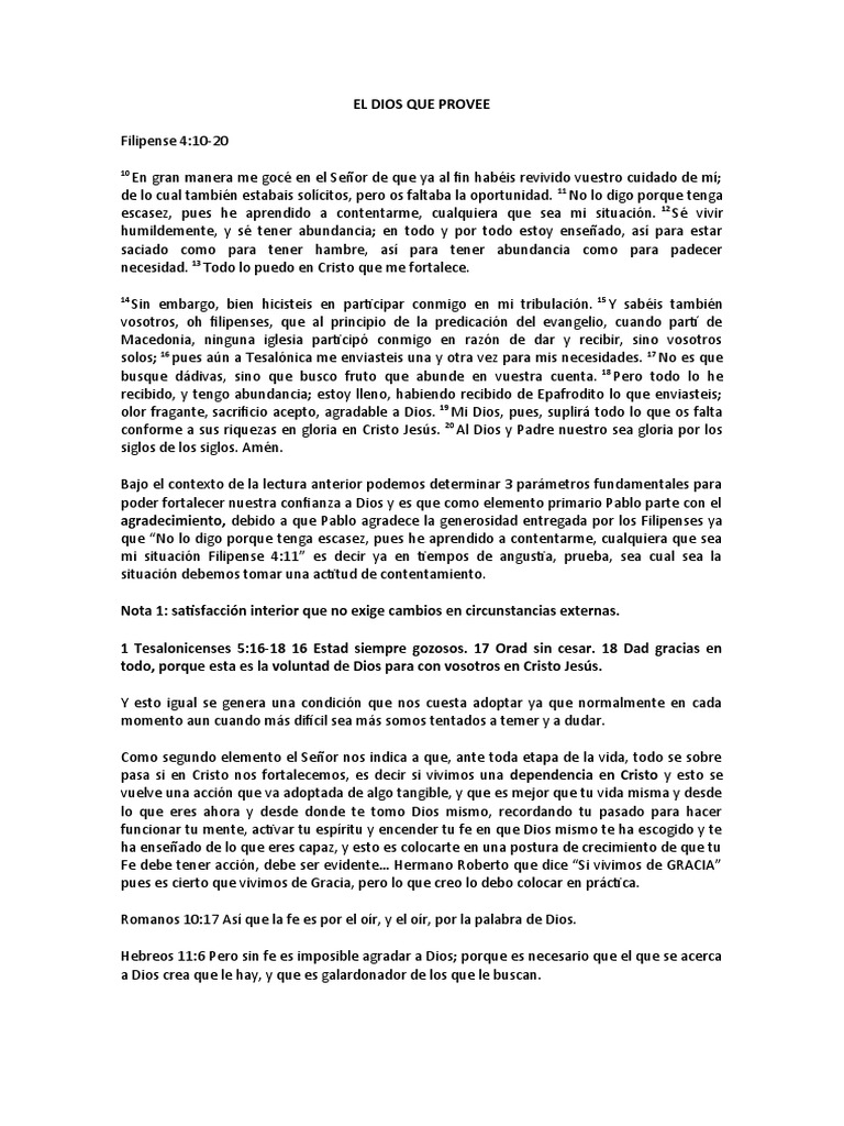Cuando Dios Guía El Provee - Roberto Pérez IMEP | PDF | Cristo (título ...