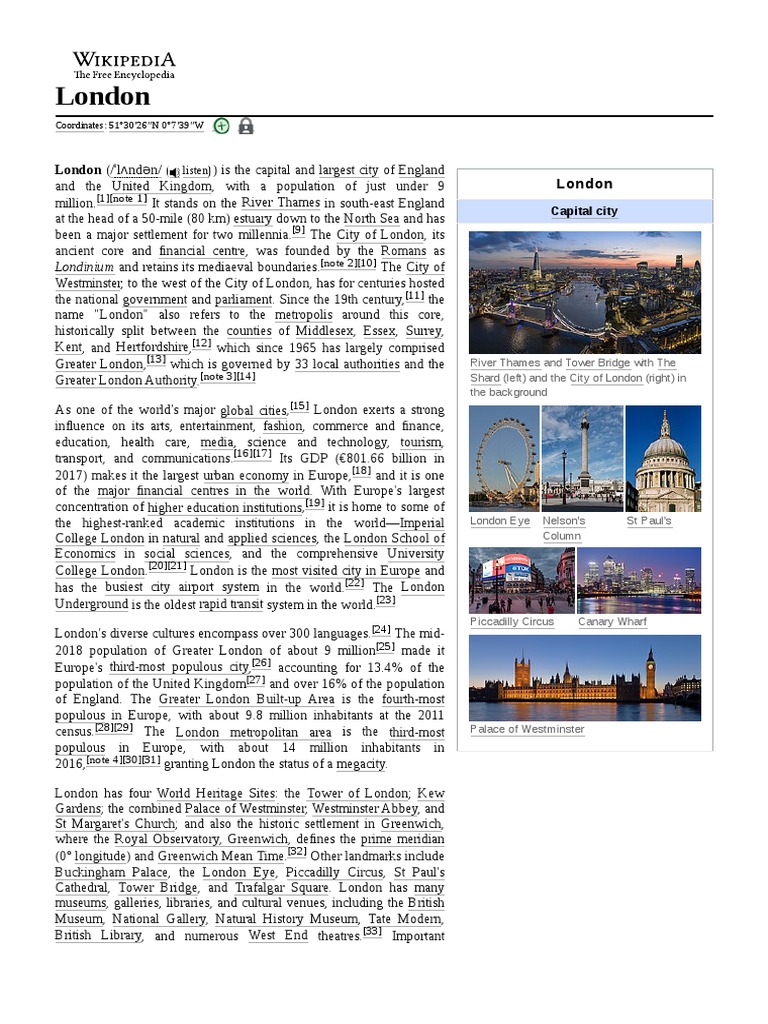 London | PDF | Travel | Art