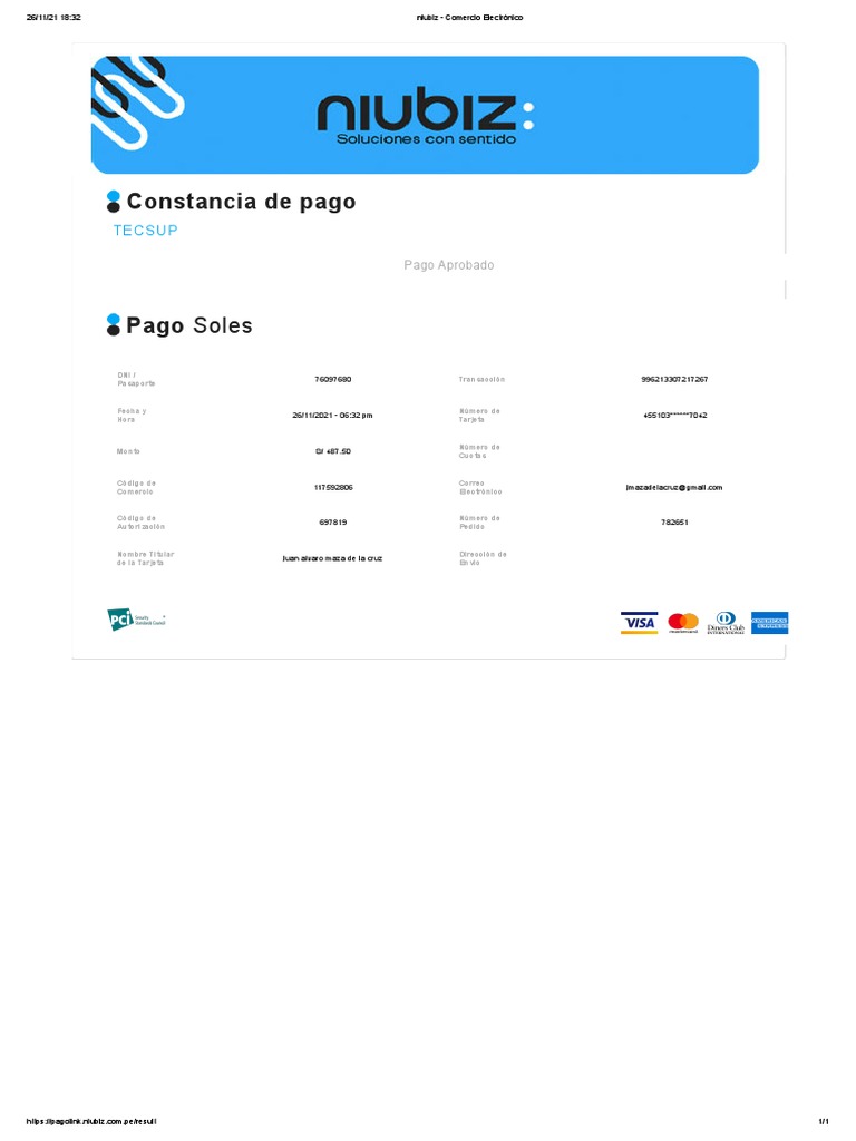 Niubiz - Comercio Electrónico | PDF