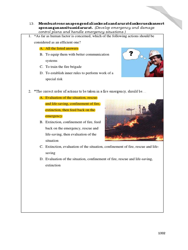 02..develop Emergency and Damage Control Plans and Handle Emergency ...