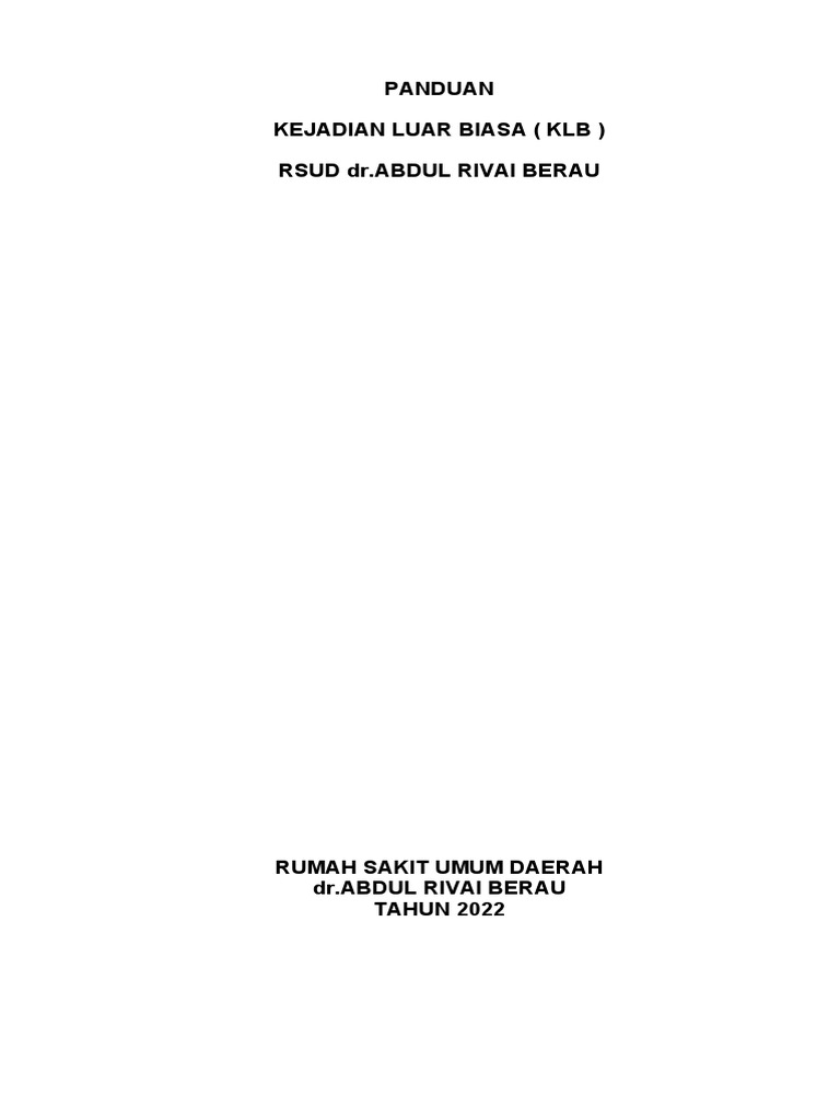 Panduan KLB | PDF