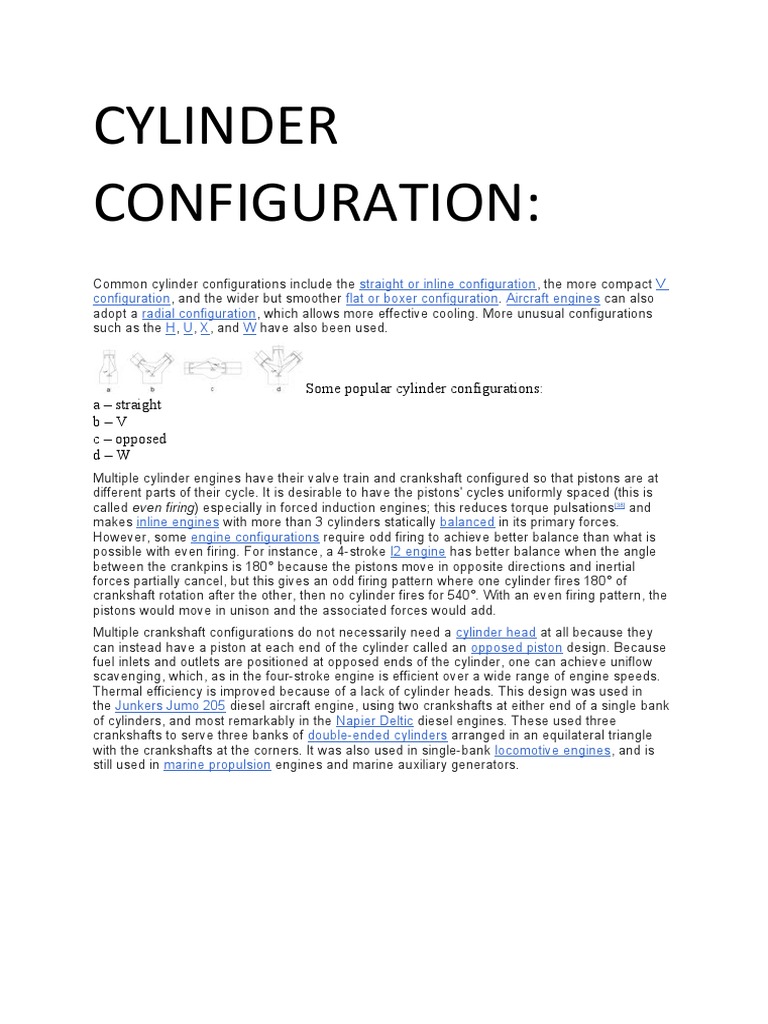 Cylinder Configuration | PDF | Business | Home & Garden