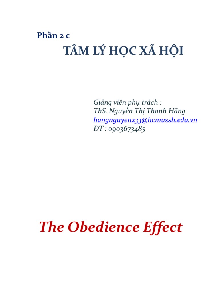 Cô Hằng TLH XHPart 2 - C | PDF