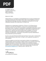 Application Letter (Tagalog) | PDF
