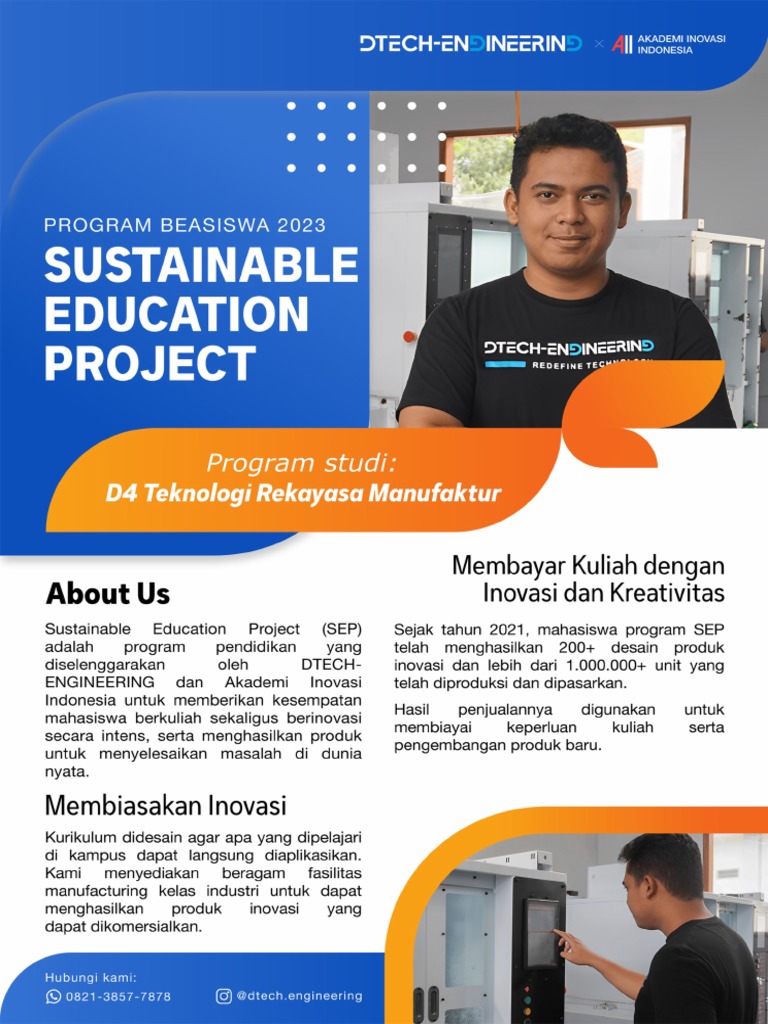 Brosur Beasiswa 2023 Sustainable Education Project | PDF