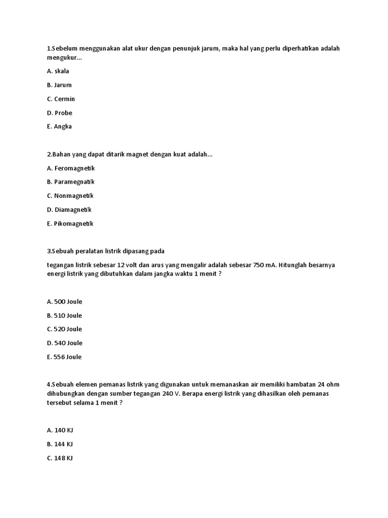 Soal Ujian Dle | PDF