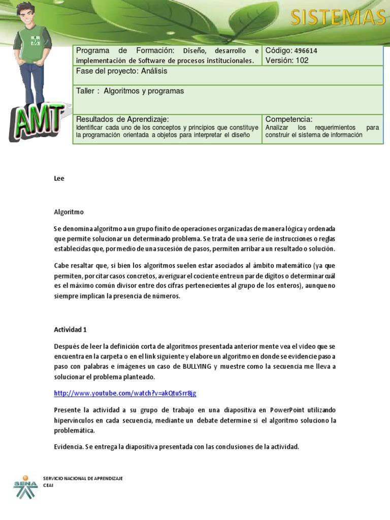 Taller Algoritmos y Programacion | PDF