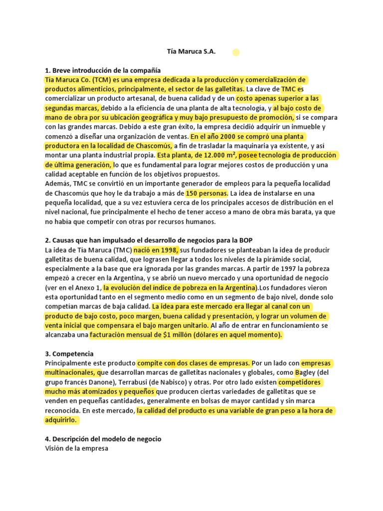 Galletitas Tía Maruca: Calidad y Precio | PDF | Business | Mercado ...