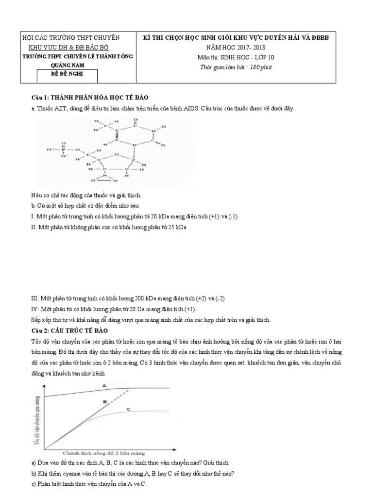 (Lib24.vn) De-Thi-Chon-Hsg-Sinh-Hoc-Duyen-Hai-Dong-Bang-Bac-Bo-Sinh-10-Nam-Hoc-2017-2018-Chuyen ...
