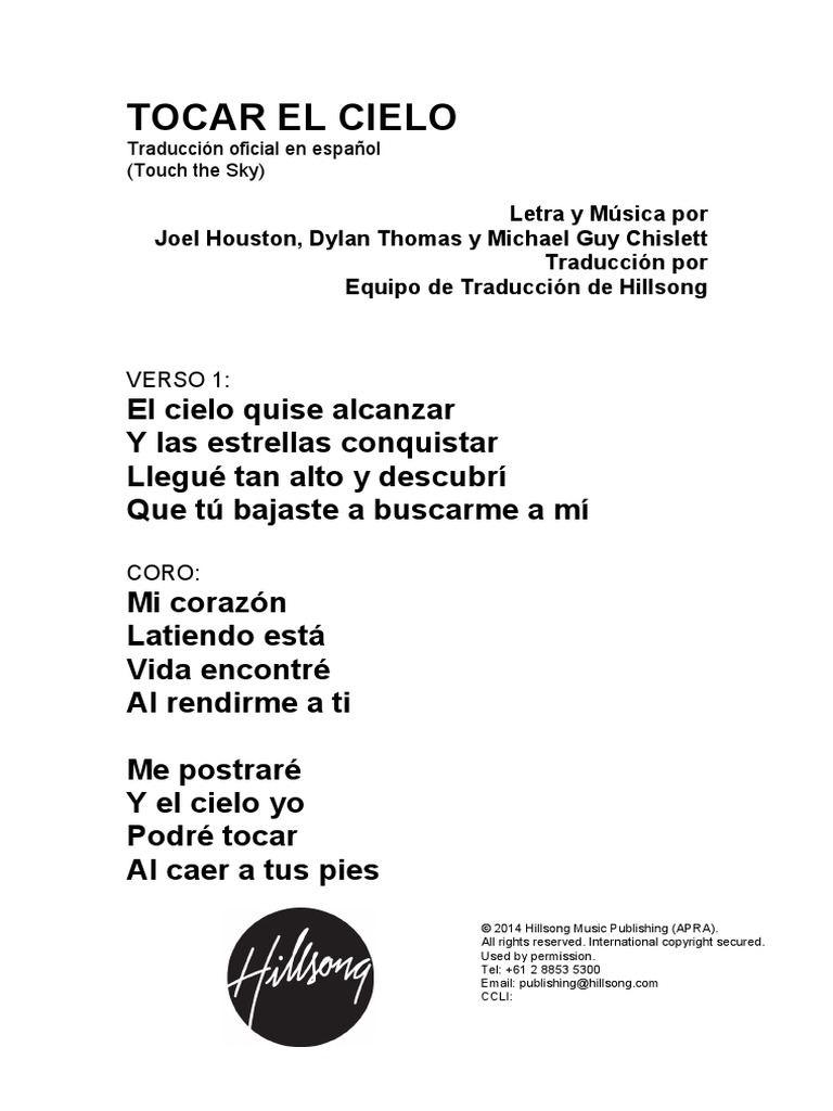 Touch The Sky - Spanish | PDF