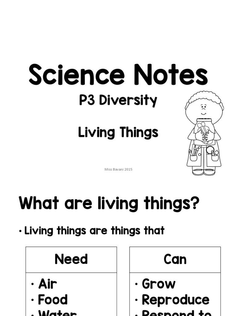 P3 Science: Living & Non-Living Things | PDF