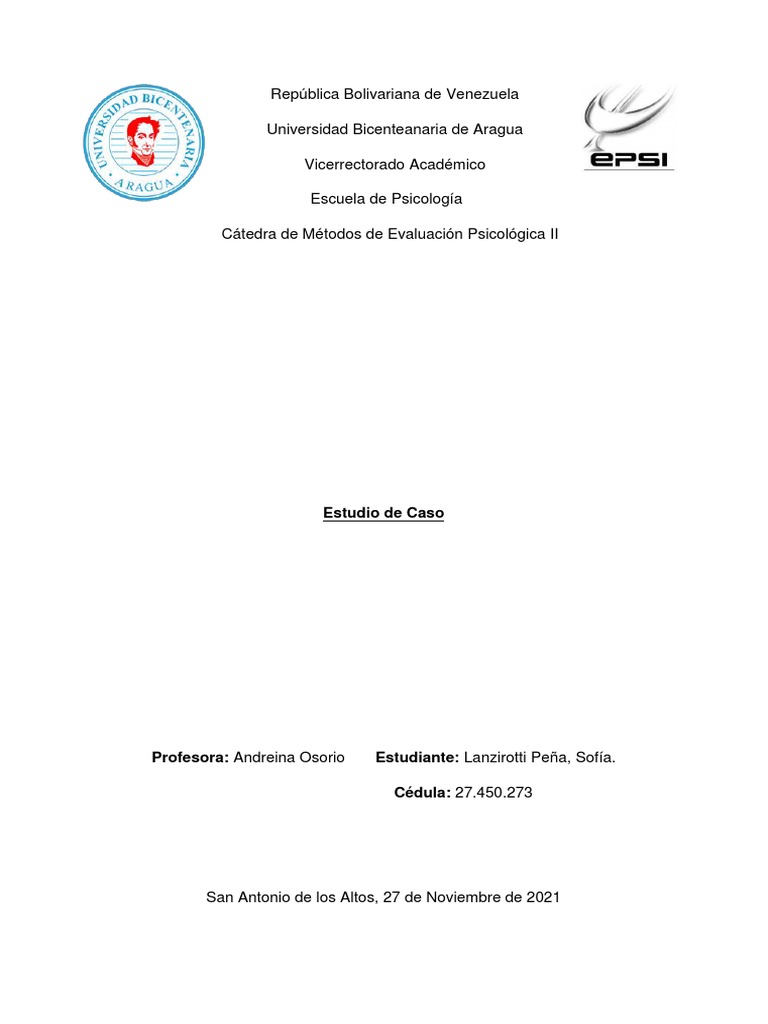 Estudio de Caso Sofia Lanzirotti Metodo 2 | PDF