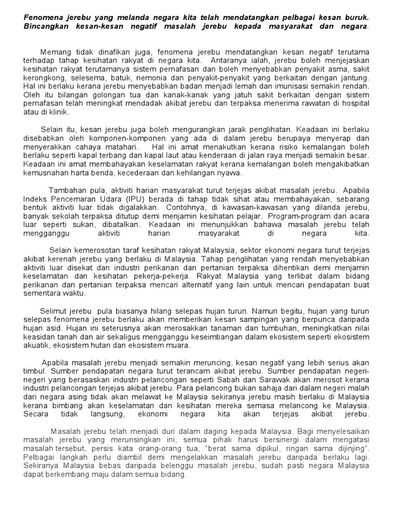 Fenomena Jerebu | PDF