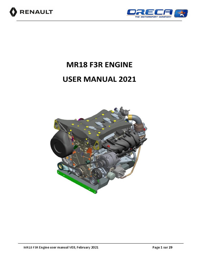 TM - MR18 F3R ENGINE USER MANUEL V03.1 Le 05 02 2021 | PDF | Throttle ...