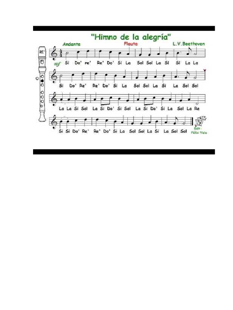 PARTITURA HIMNO A LA ALEGRIA | PDF