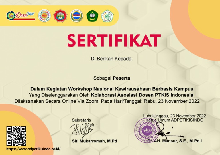 Sertifikat Peserta | PDF