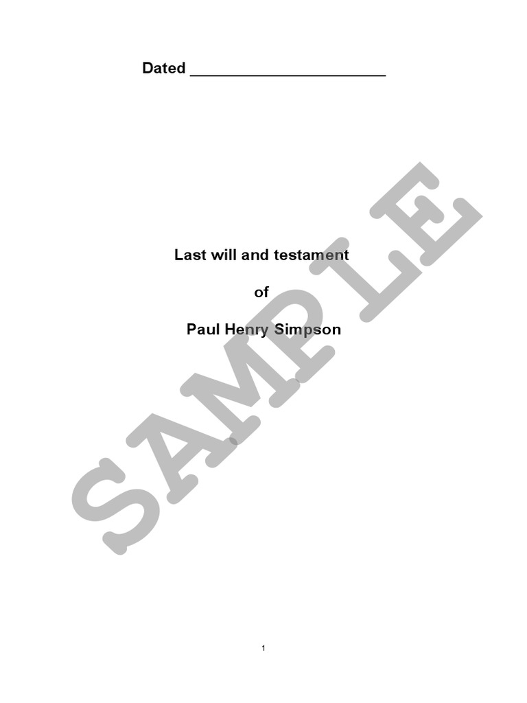 Sample Comprehensive Married Will | PDF | Trust Law | Trustee Sample Comprehensive Married Will | PDF | Trust Law | Trustee