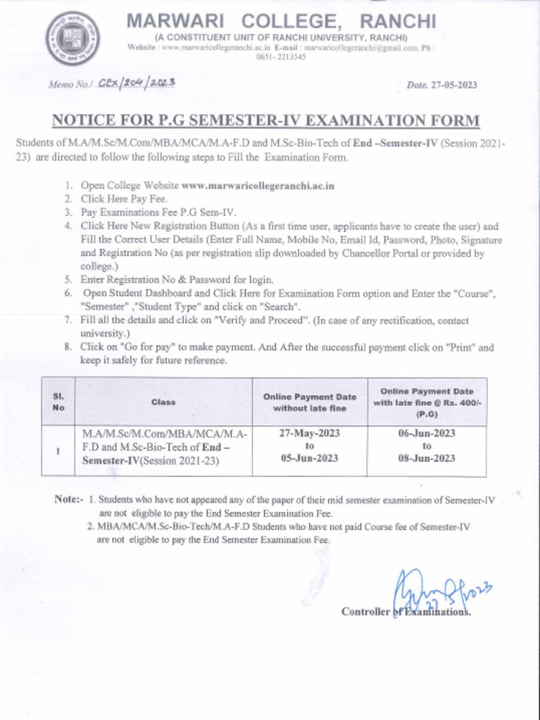 Sem 4 Schedule | PDF